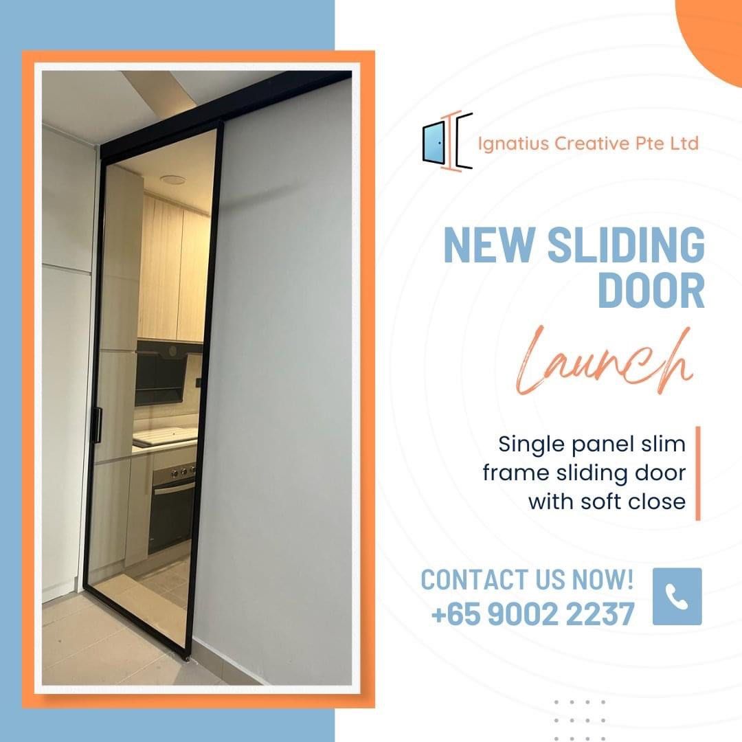 Slim frame sliding door, Home Services, Renovations, Aluminium Work on ...