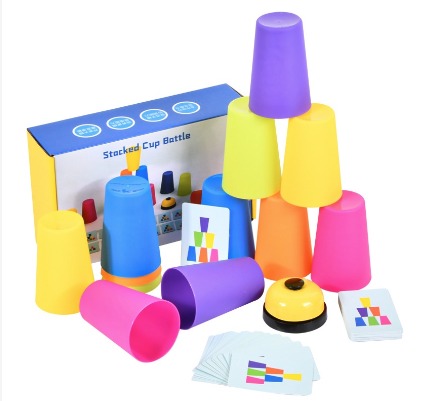 Stacking Cups Game Educational Colour and Shape Matching Game Party ...