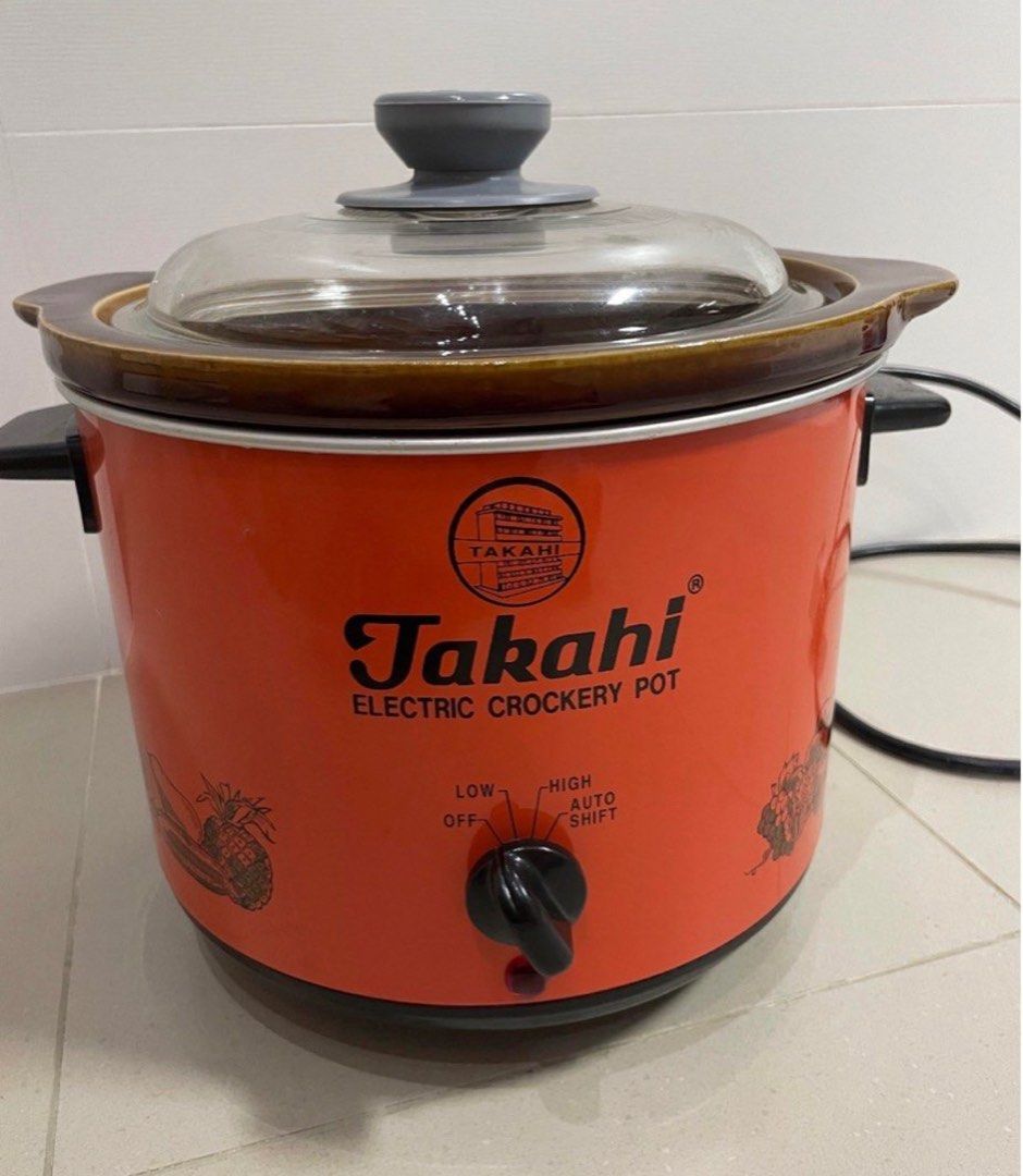 Takahi Electric Crockery Pot/slow cooker, 2.4 litre, TV & Home ...