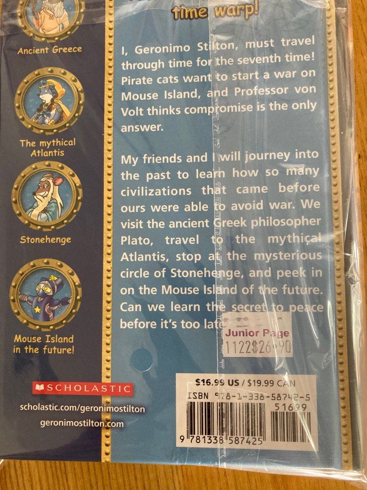 Time wrapped the seventh journey through time ( Geronimo Stilton ...