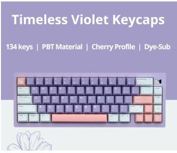 Timeless Violet Keycaps | Cherry Profile | PBT Dye-Sub | Royal Kludge ...