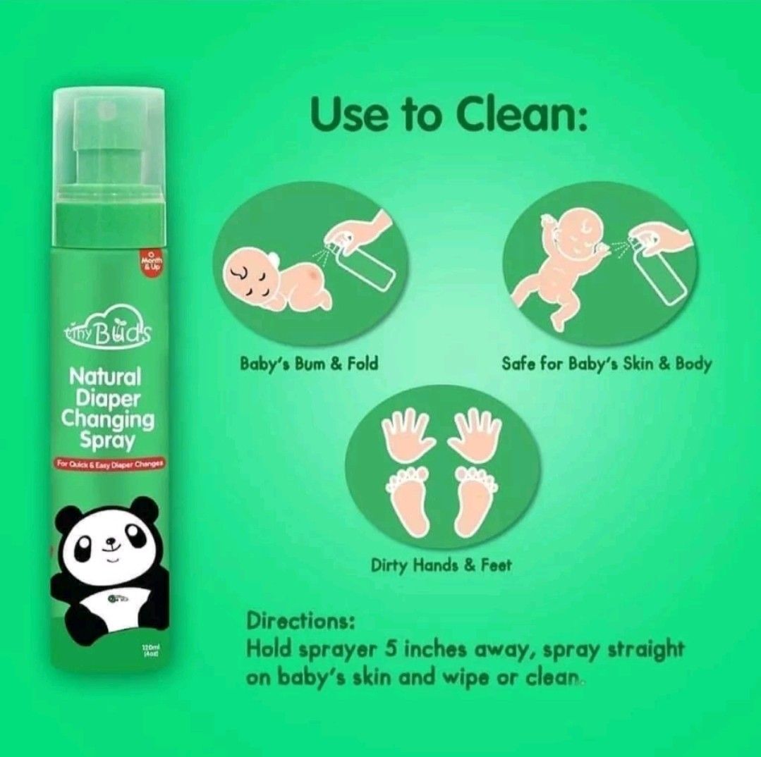 Tiny Buds Diaper Changing Spray, Babies & Kids, Bathing & Changing ...