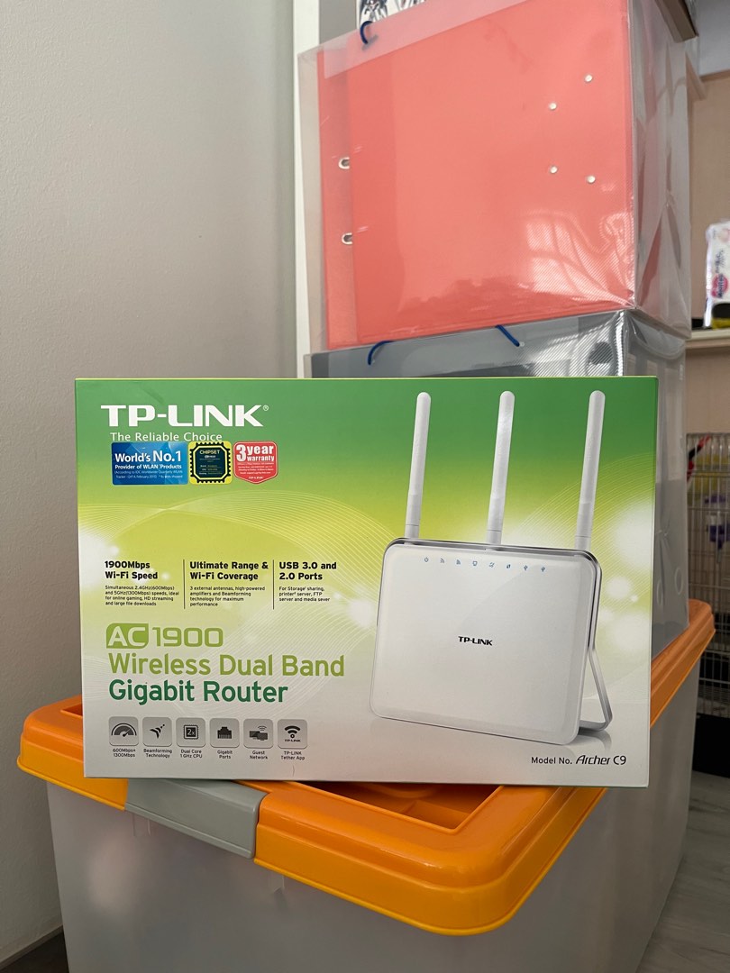 TP Link AC1900 Wireless Dual Band Gigabit Router, Computers & Tech ...