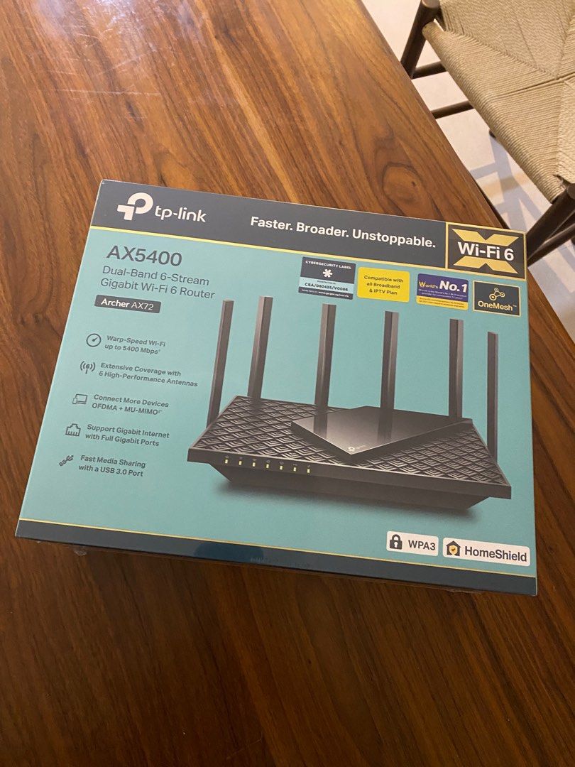 TP-Link AX5400 Dual-Band Gigabit Wi-Fi 6 Router, Computers & Tech ...