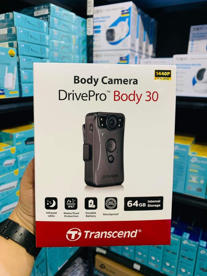 Transcend DrivePro Body 30 Body Camera TS64GDPB30A, Computers & Tech ...