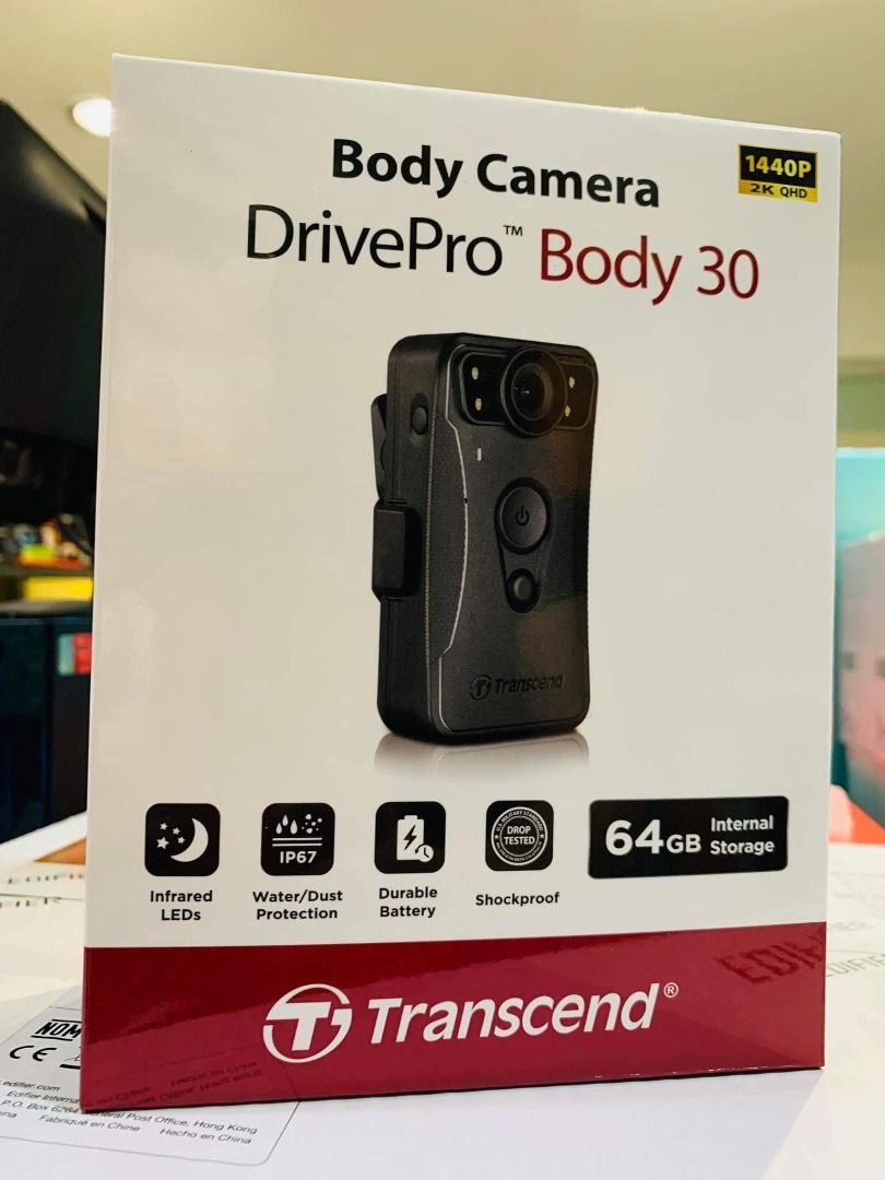Transcend DrivePro Body 30 Body Camera TS64GDPB30A, Computers & Tech ...