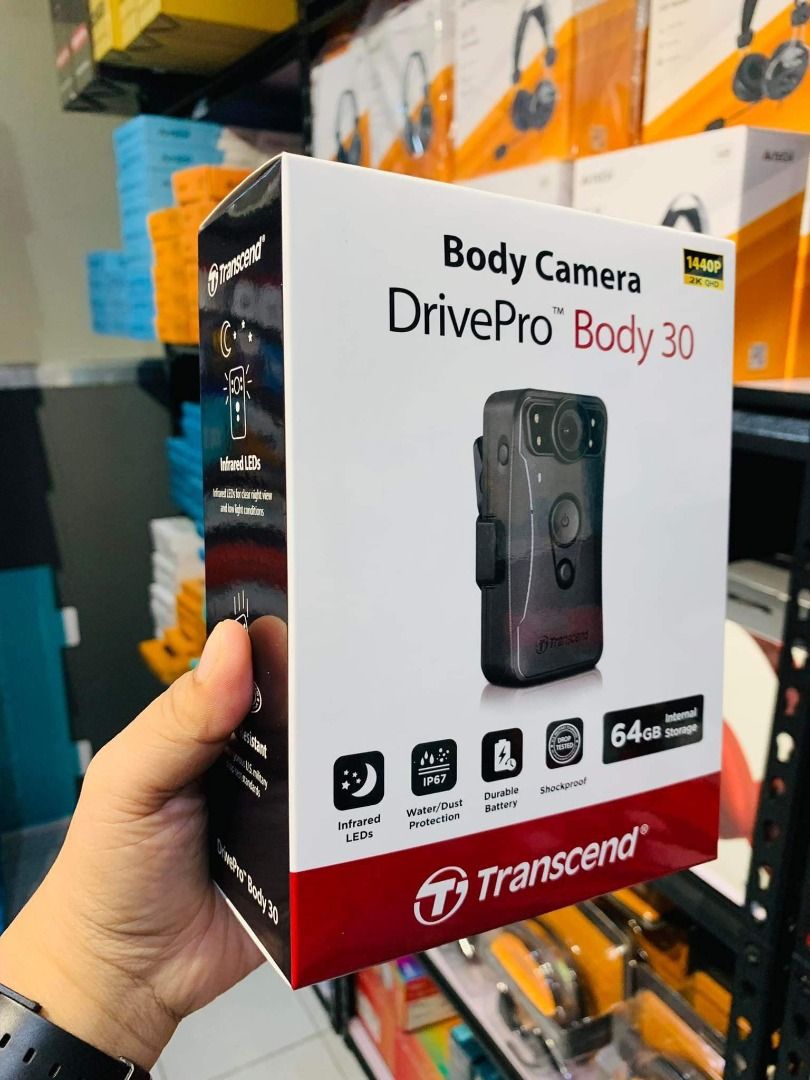 Transcend DrivePro Body 30 Body Camera TS64GDPB30A, Computers & Tech ...
