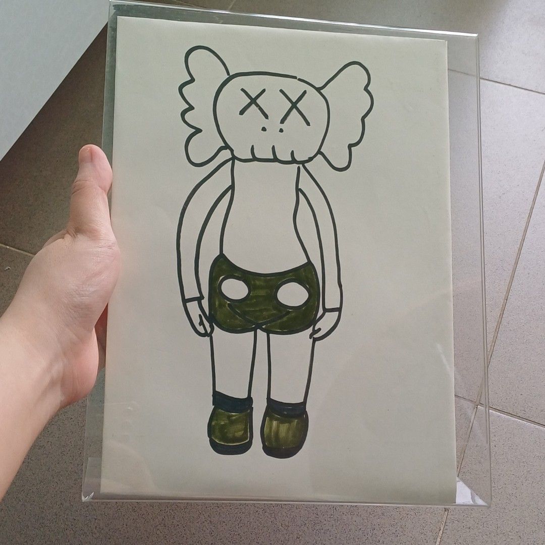 Transparent Plastic Photo Frame with Kaw Doll Drawing using Marker ...