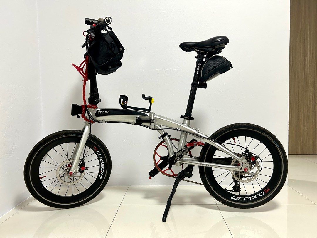 UPGRADED fnhon bike foldable silver edition with upgraded parts ...