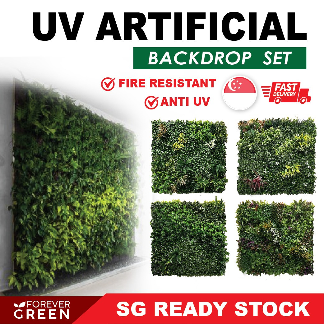 UV Artificial Green Wall Mat Design Set | Artificial Wall Set Anti UV ...