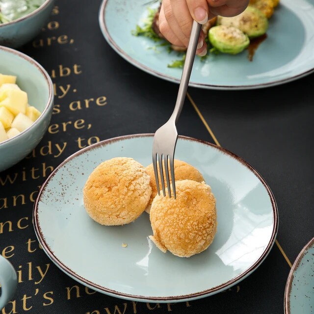 Vancasso Navia ocean blue dinnerware set (4 pc plate), Furniture & Home ...