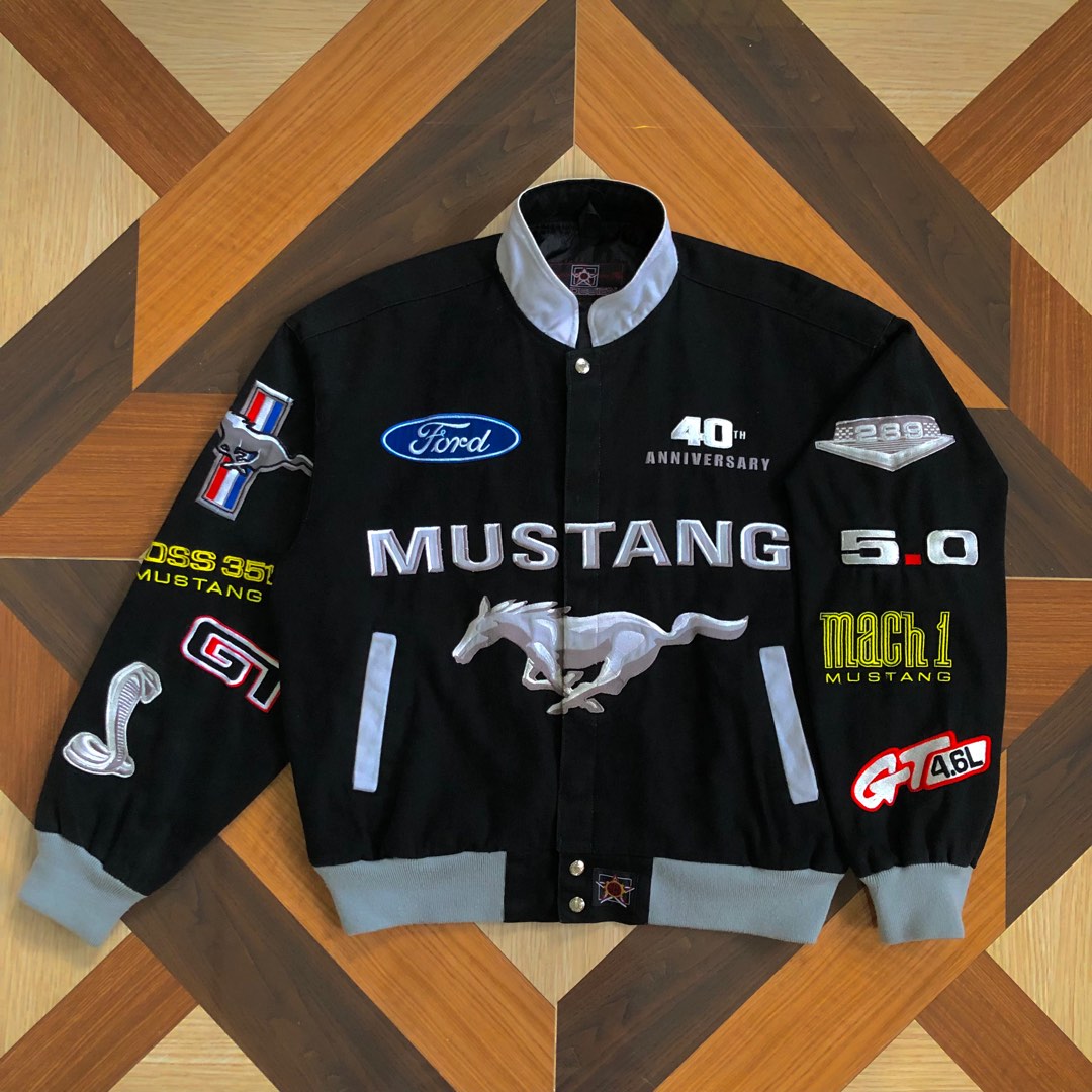 Vintage Ford Mustang 40th Anniversary Racing Jacket by JH Design, Men's ...