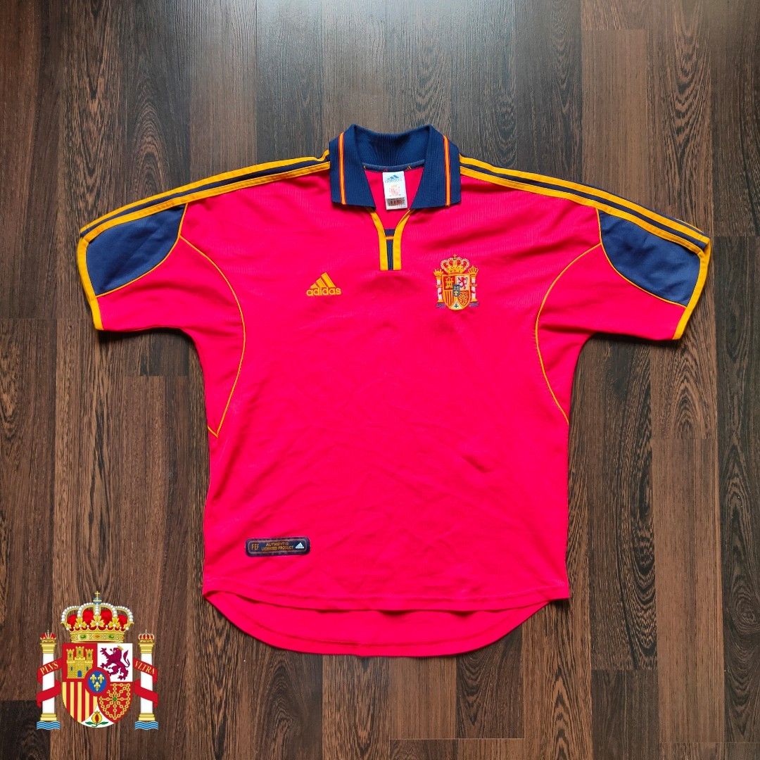 VINTAGE RETRO! SPAIN NATIONAL TEAM HOME KIT | 1999-01 Football Jersey ...