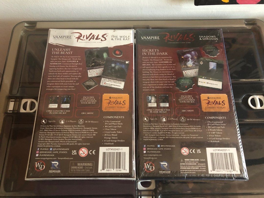 VTM Rivals Expansion Packs, Hobbies & Toys, Toys & Games on Carousell