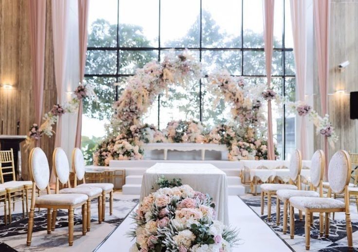 Wedding ceremony setup pakej perkahwinan pelamin garden theme church ...