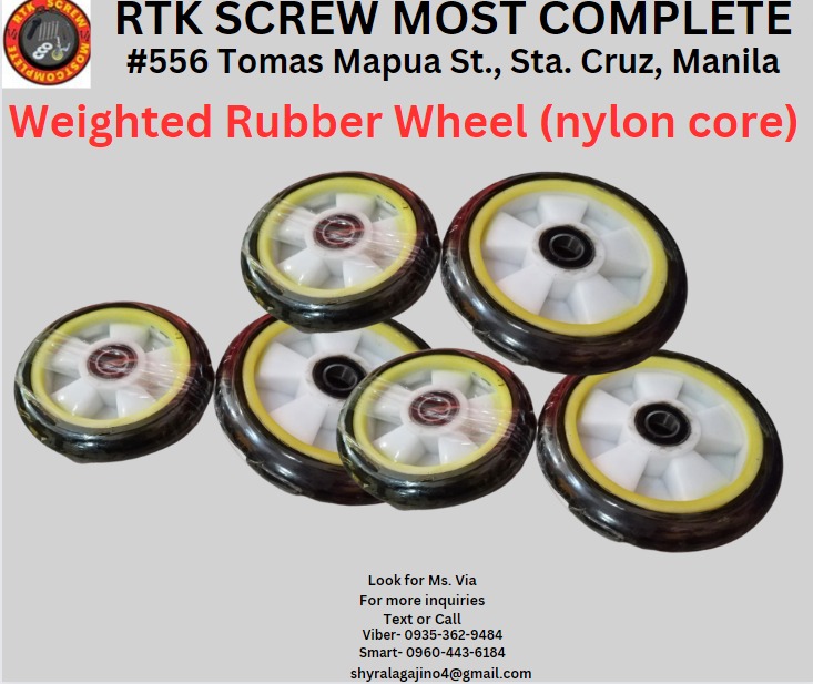 WEIGHTED RUBBER WHEEL (NYLON CORE) on Carousell