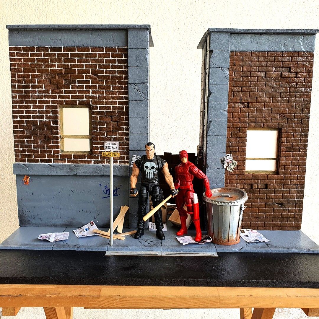 1/12 Urban Street Diorama for action figures such as Marvel Legends DC ...