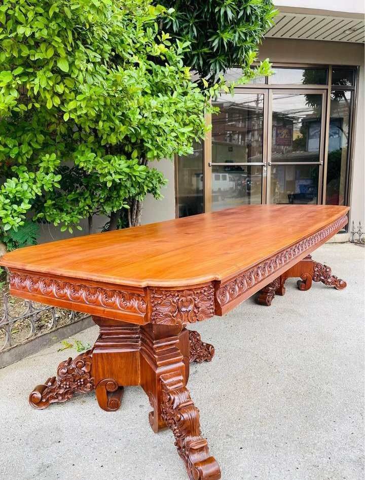 12seater pure narra dining table, Furniture & Home Living, Furniture ...