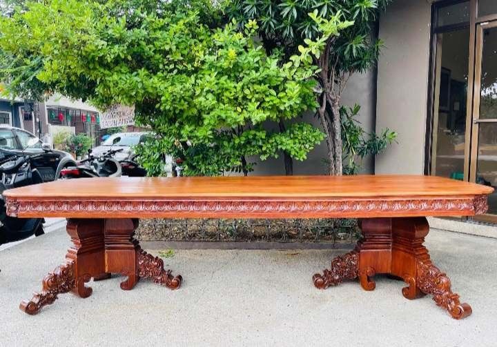 12seater pure narra dining table, Furniture & Home Living, Furniture ...