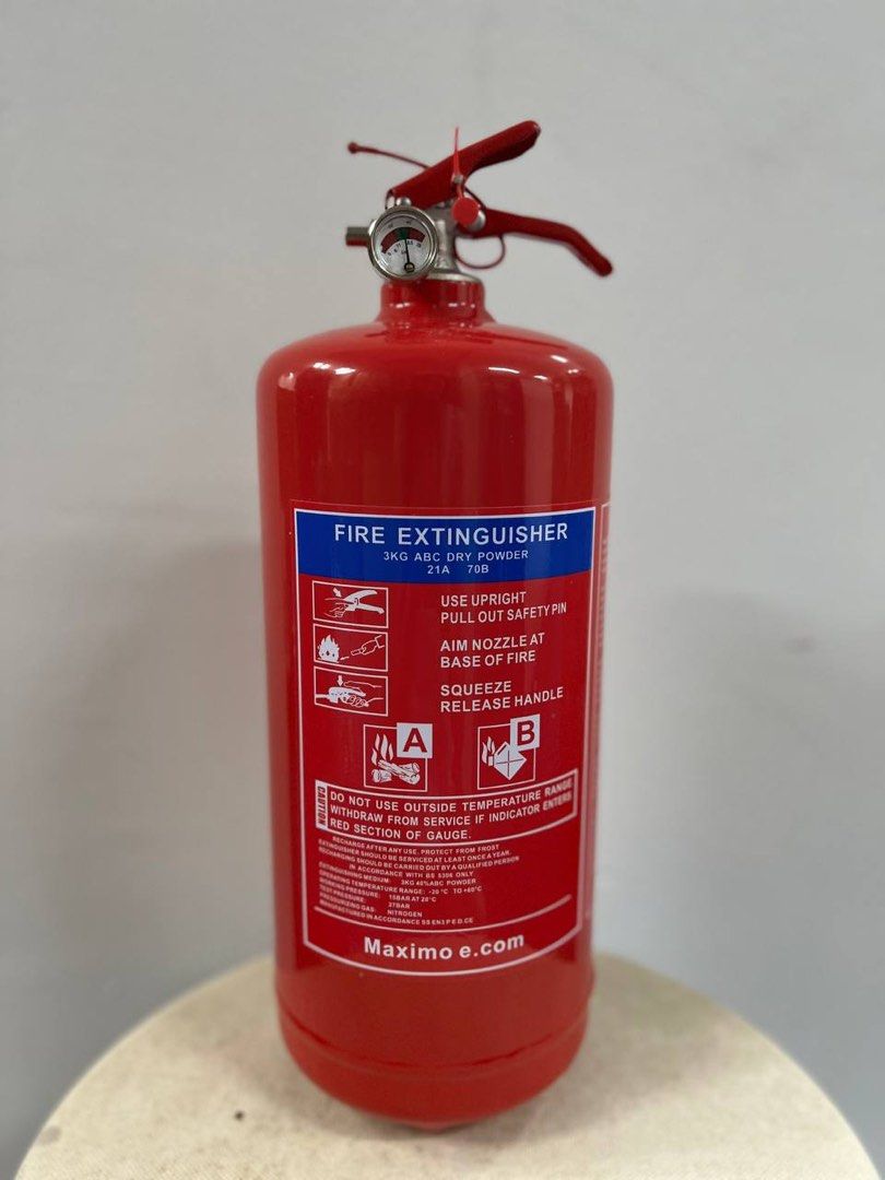 3KG Dry Powder AB Fire Extinguisher (EN3 APPROVED), Furniture & Home ...