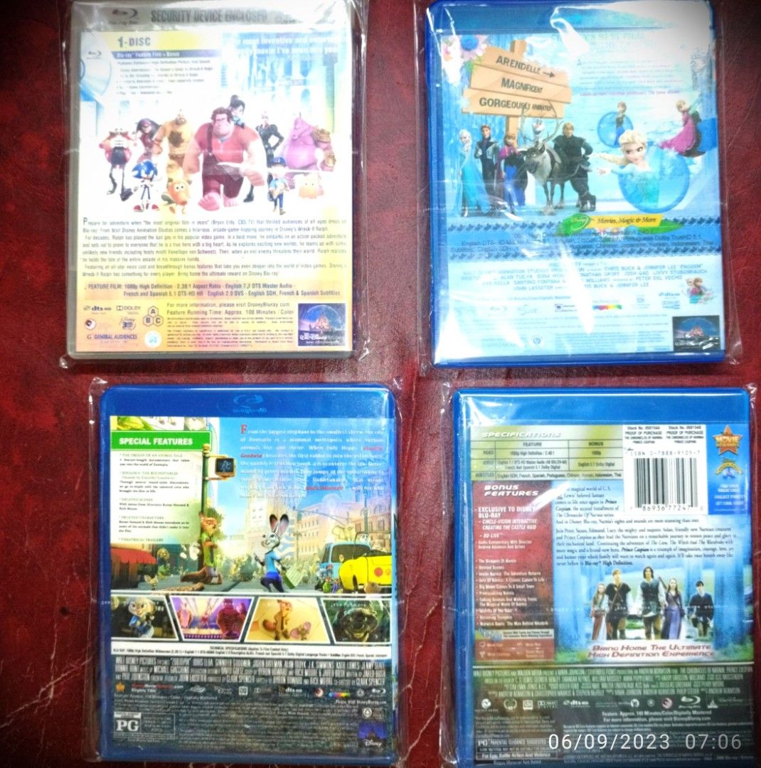4 Kaset Blu-Ray DISNEY ( Film Anak"), Musik & Media, CD, DVD & Lainnya ...