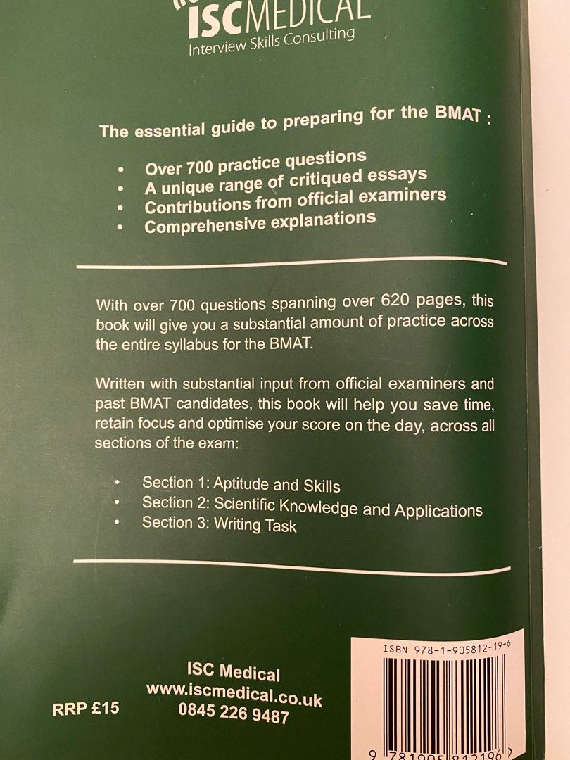 700 BMAT practice questions, 興趣及遊戲, 書本 & 文具, 教科書 - Carousell