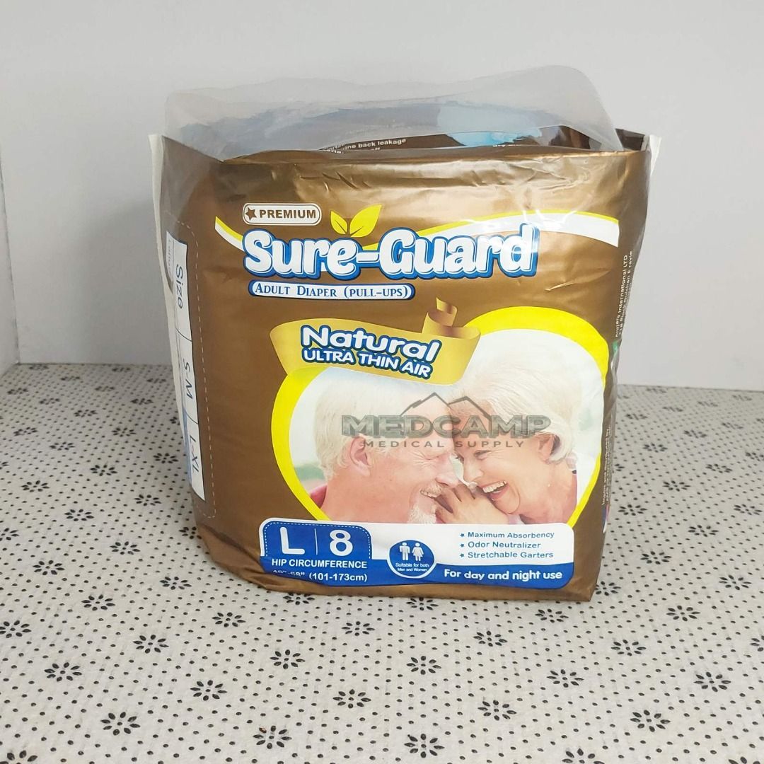 Adult Diaper Pullups Sureguard Large 10's, Health & Nutrition, Medical ...