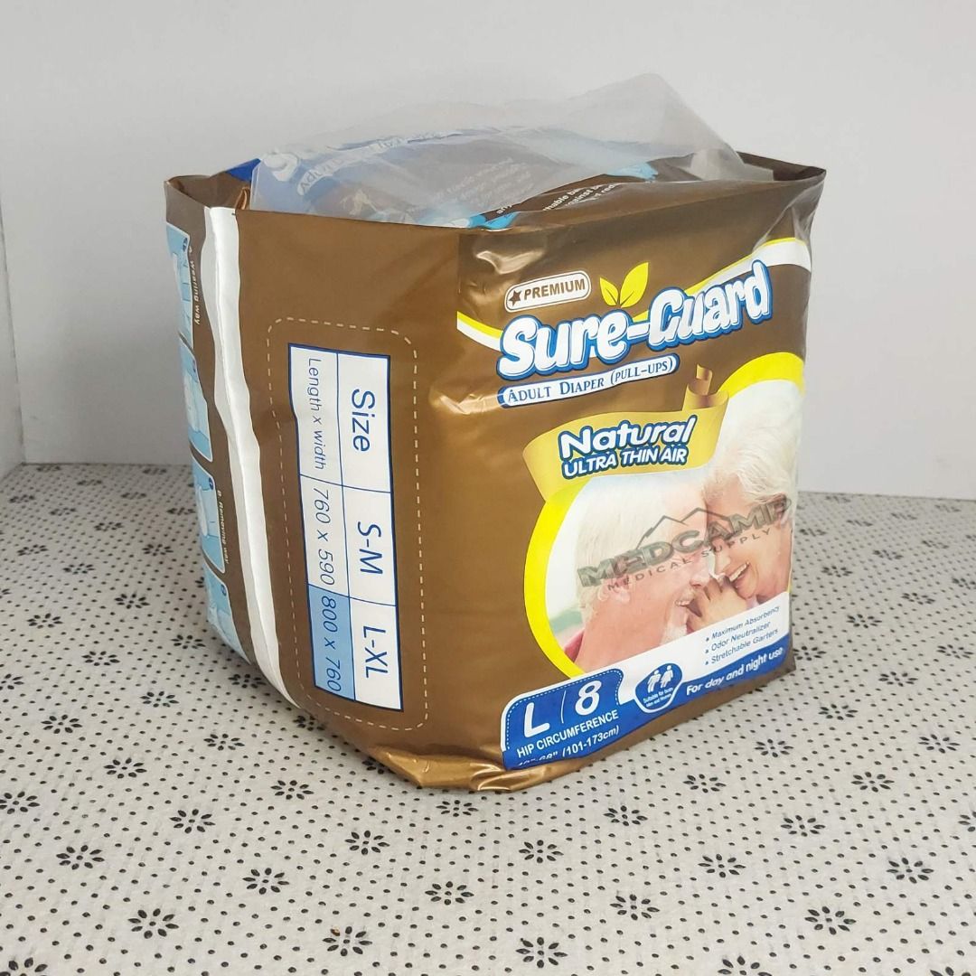 Adult Diaper Pullups Sureguard Large 10's, Health & Nutrition, Medical ...