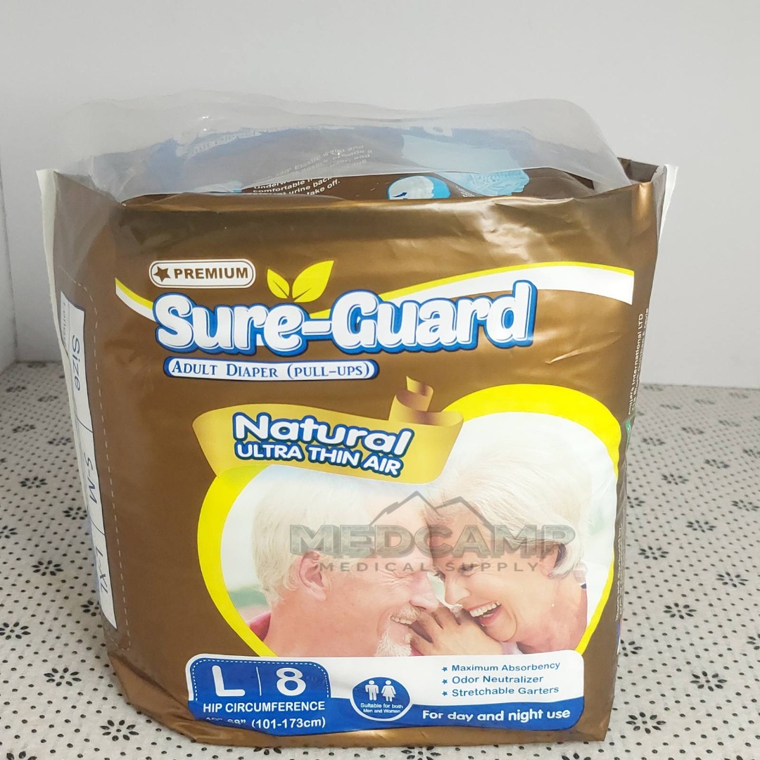 Adult Diaper Pullups Sureguard Large 10's, Health & Nutrition, Medical ...