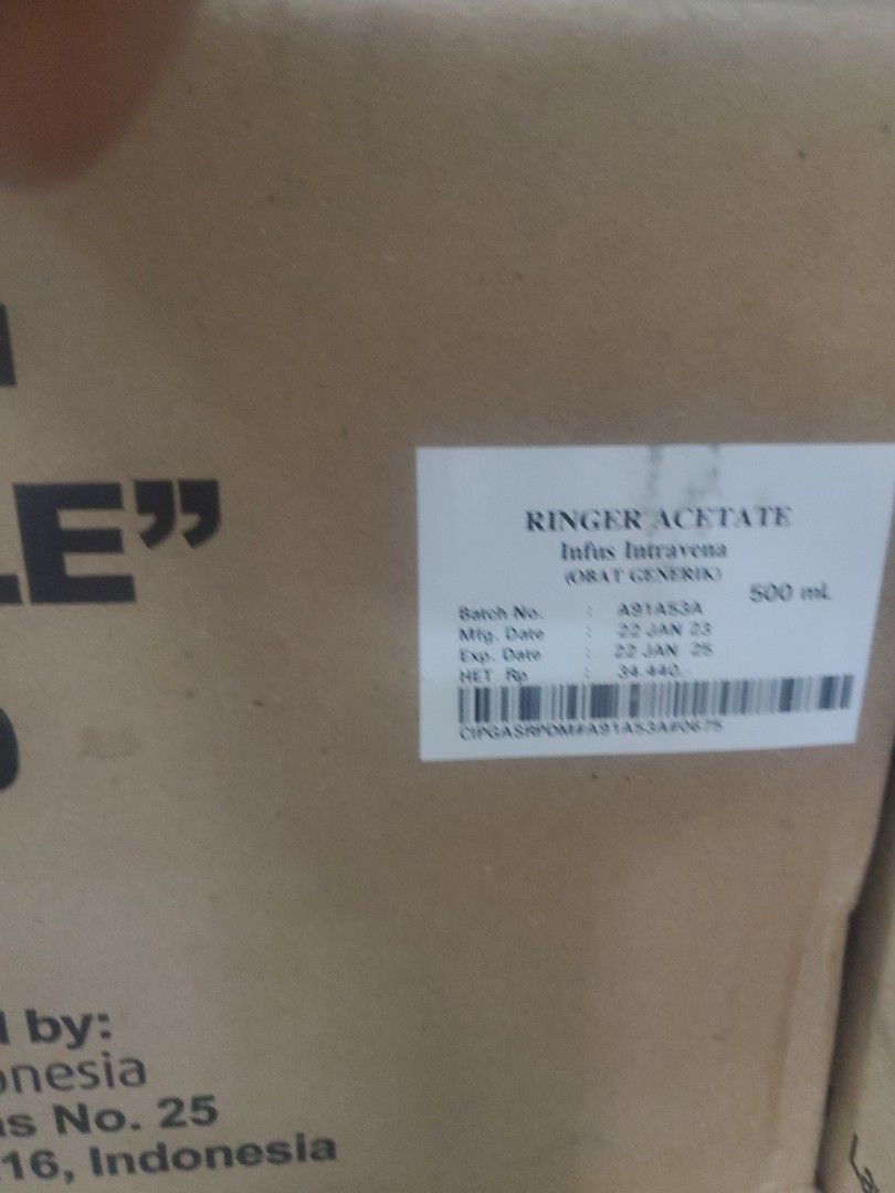 Asering infus 500ml otsuka, Kesehatan & Kecantikan, Kulit, Sabun ...