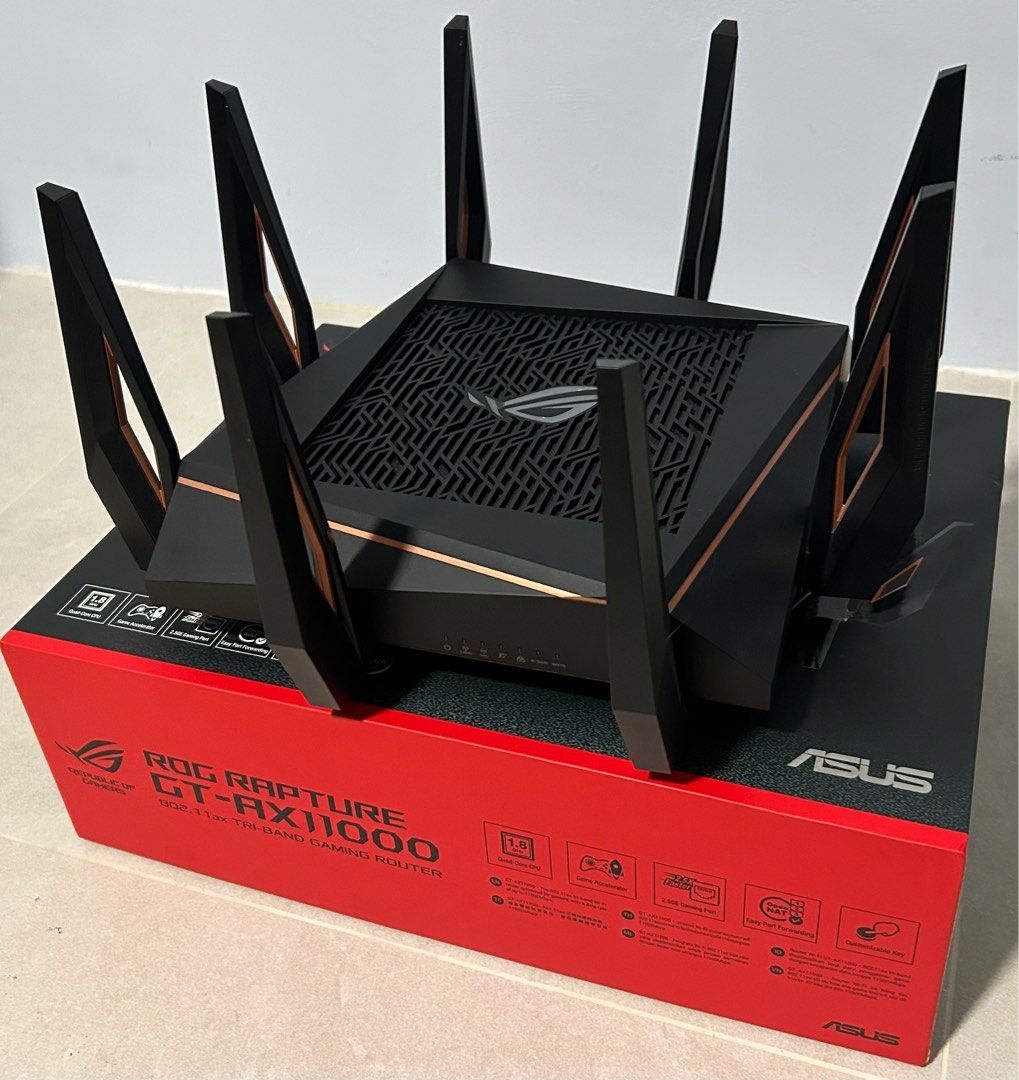 Asus ROG Rapture GT-AX11000 Wifi Gaming Router, Computers & Tech, Parts ...
