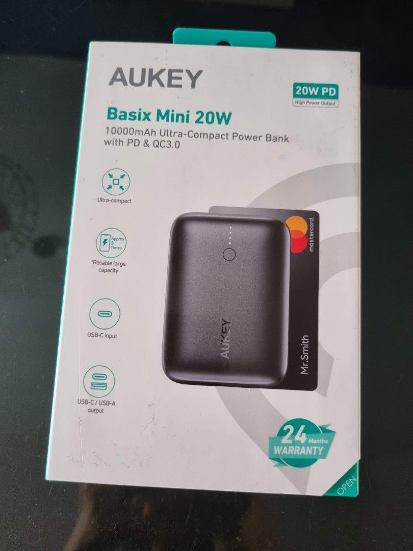 Aukey 10000mah powerbank, Mobile Phones & Gadgets, Mobile & Gadget ...