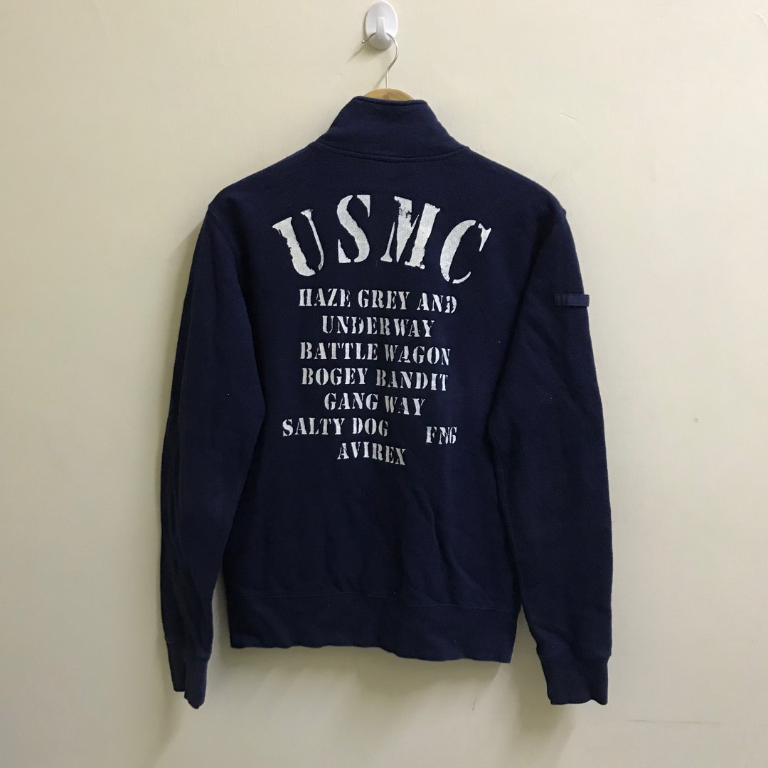 AVIREX USMC SWEATER, Men's Fashion, Coats, Jackets and Outerwear on ...