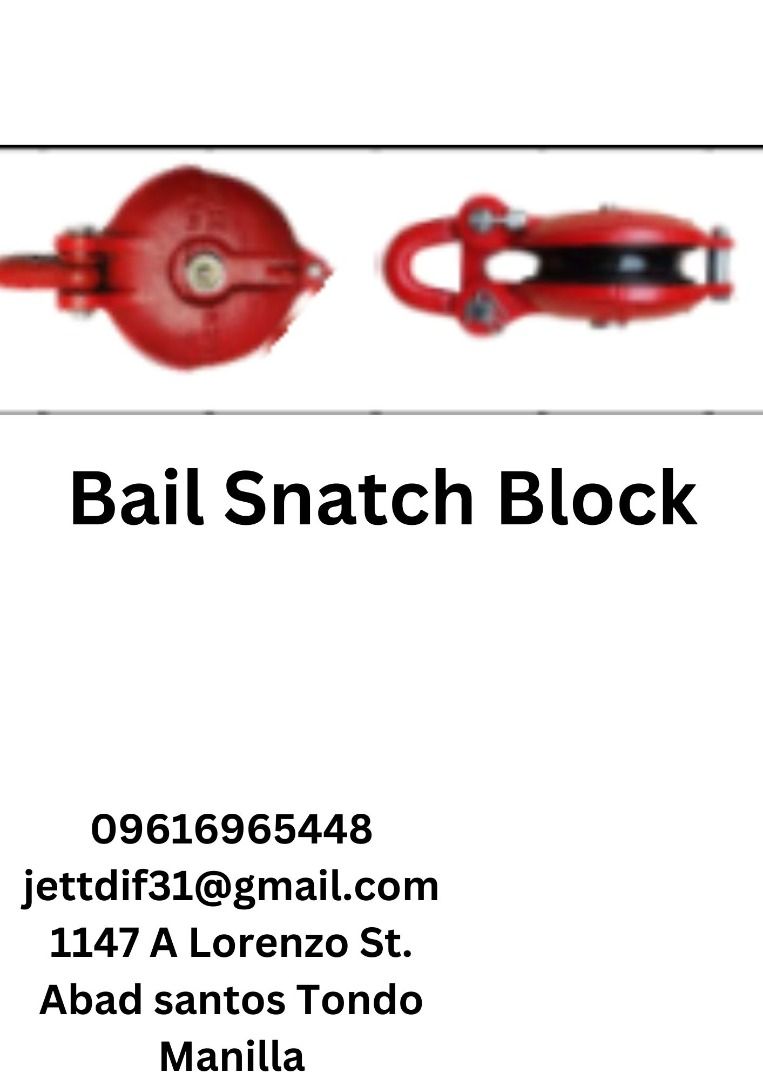 Bail Snatch Block, Commercial & Industrial, Construction & Building ...