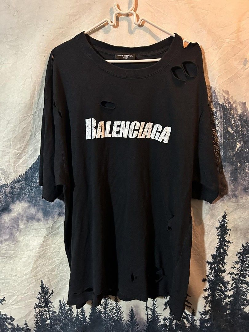 Balenciaga shirt tattered on Carousell