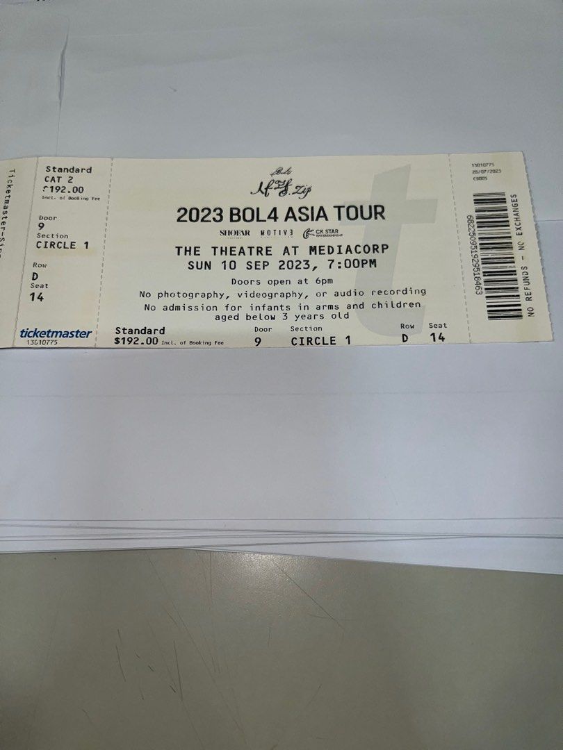 BOL4 ASIA TOUR 2023, Tickets & Vouchers, Event Tickets on Carousell
