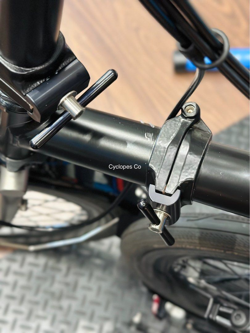 Brompfication Titanium Hinge Clamps Sets for Brompton, Sports Equipment, Bicycles & Parts, Parts ...