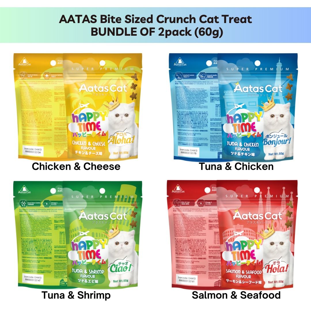 [BUY 1 FREE 1] Aatas Cat Happy Time Cat Treats Cat Food Cats Kitty ...