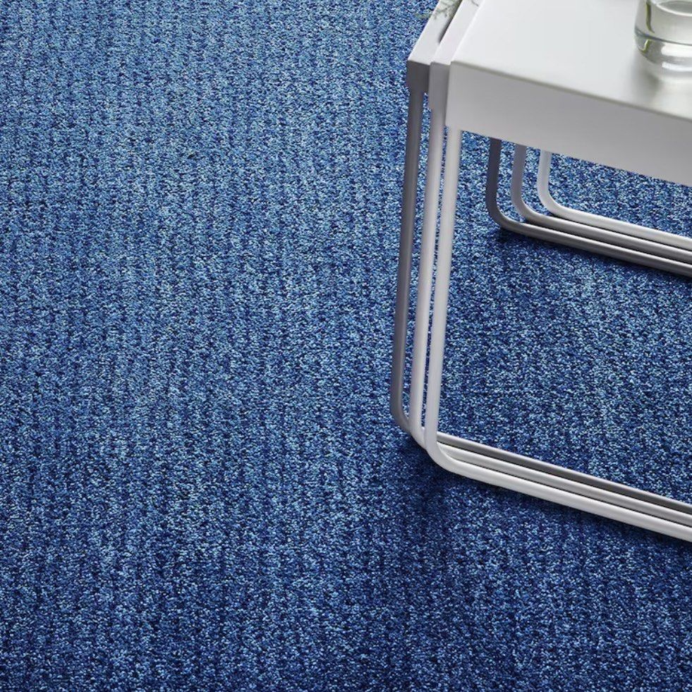 Carpet IKEA blue colour Langsted rug, Furniture & Home Living, Home ...