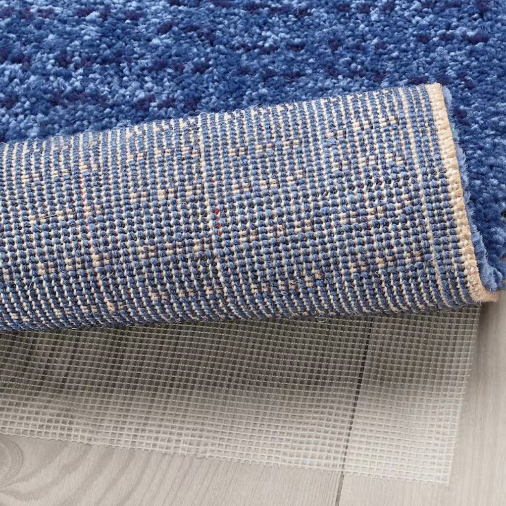 Carpet IKEA blue colour Langsted rug, Furniture & Home Living, Home ...