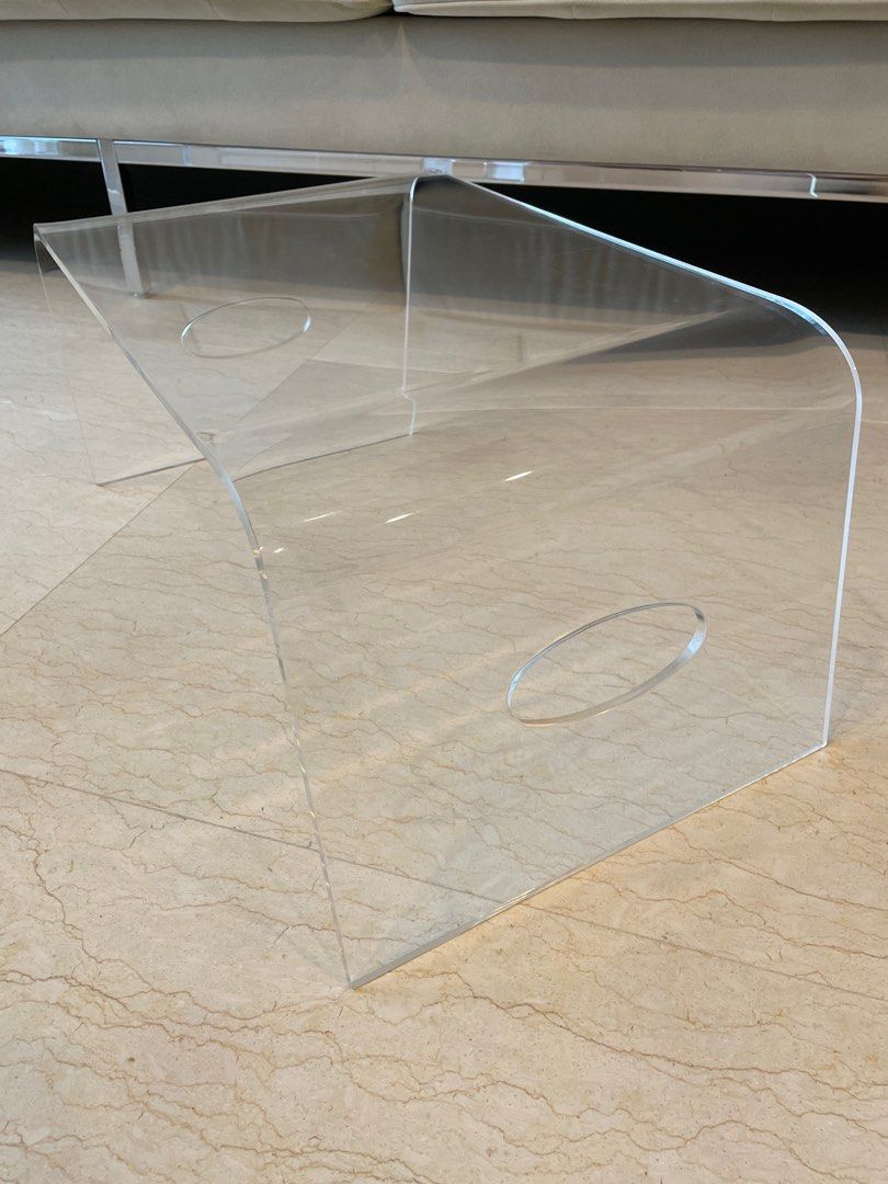 CB2 Clear Acrylic Bed Tray, Furniture & Home Living, Furniture, Tables ...