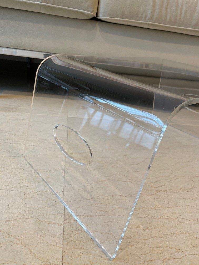 CB2 Clear Acrylic Bed Tray, Furniture & Home Living, Furniture, Tables ...