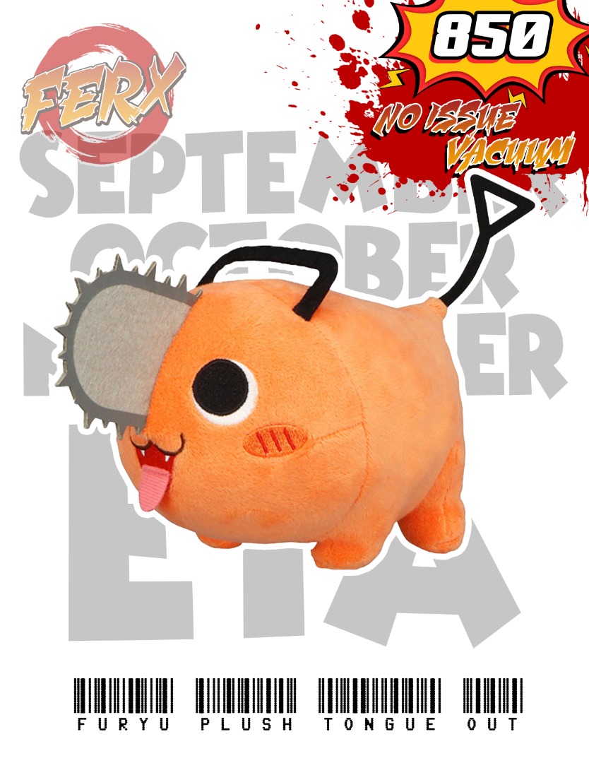 Chainsaw man FURYU PLUSH POCHITA (Septemer ETA), Hobbies & Toys, Toys ...