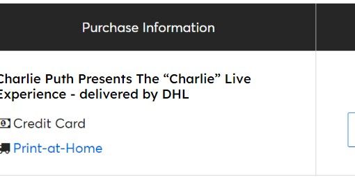 CHARLIE PUTH - 4x CAT 3 (220), Tickets & Vouchers, Event Tickets on ...