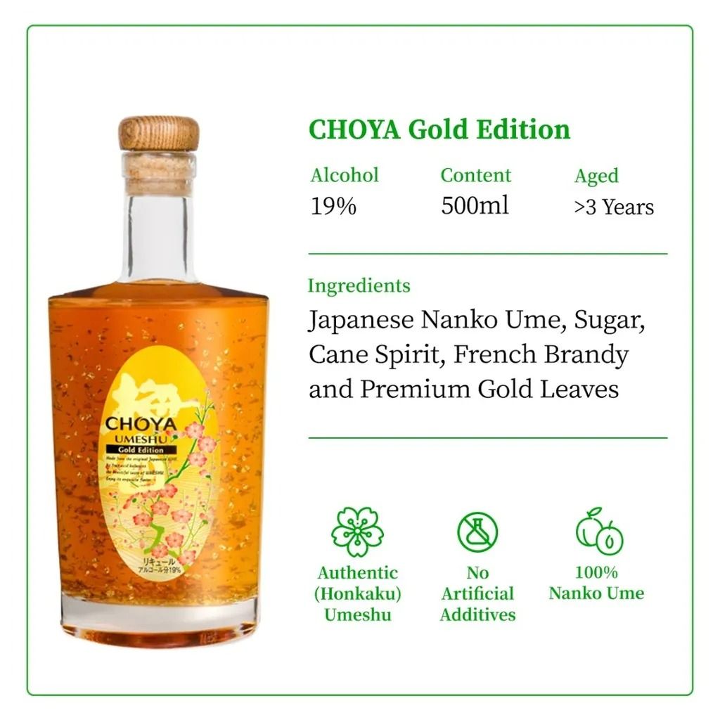 CHOYA UMESHU GOLD Edition JEPANG - 500 ml JAPAN, Makanan & Minuman ...