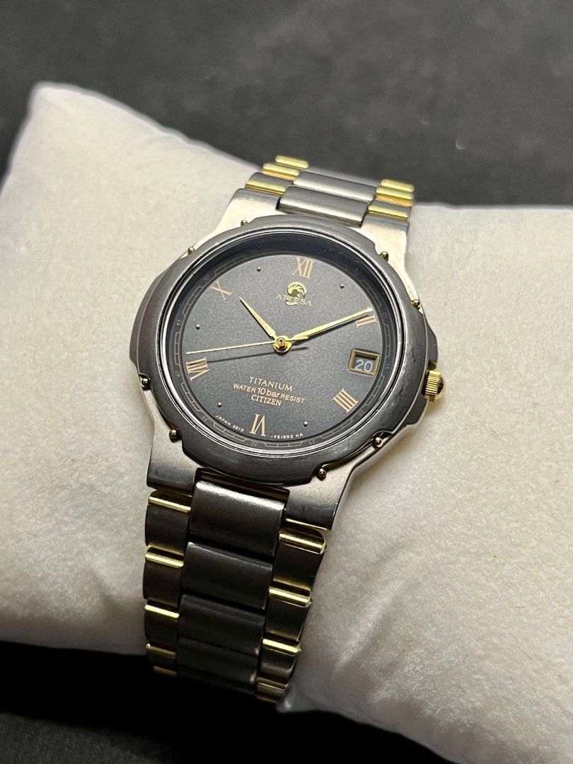 Rare vintage JDM Citizen Attesa Titanium Anti-Mag 4800, Men's Fashion ...