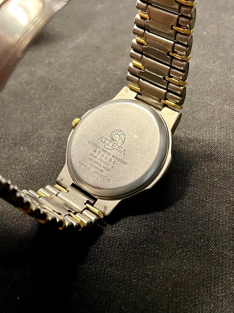 Rare vintage JDM Citizen Attesa Titanium Anti-Mag 4800, Men's Fashion ...