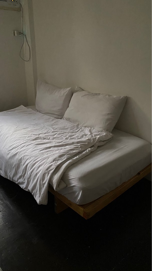 Complete single bed set with linens, Furniture & Home Living, Furniture ...