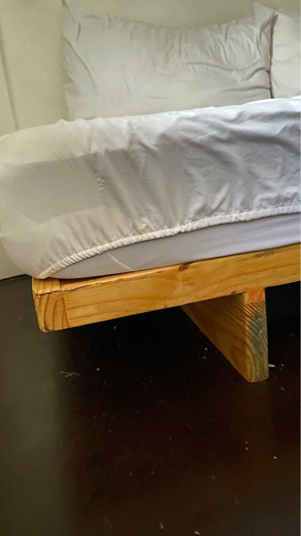 Complete single bed set with linens, Furniture & Home Living, Furniture ...