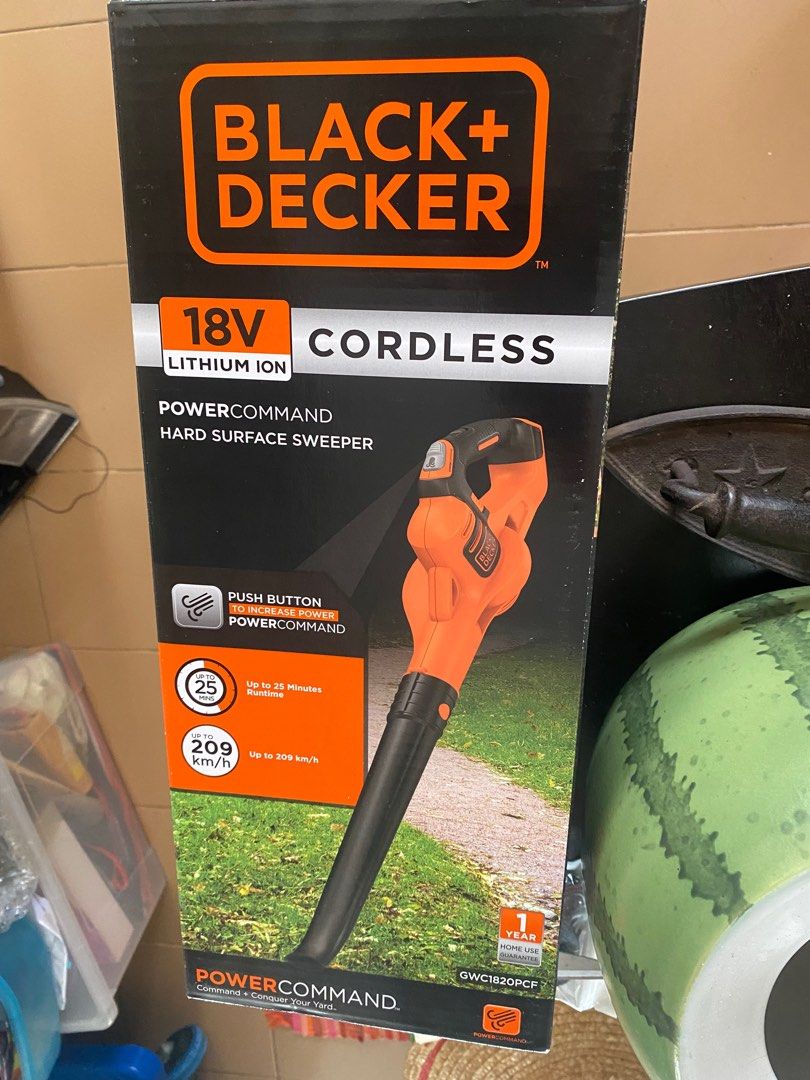 Cordless Black and Decker leaf blower, Furniture & Home Living, Home ...